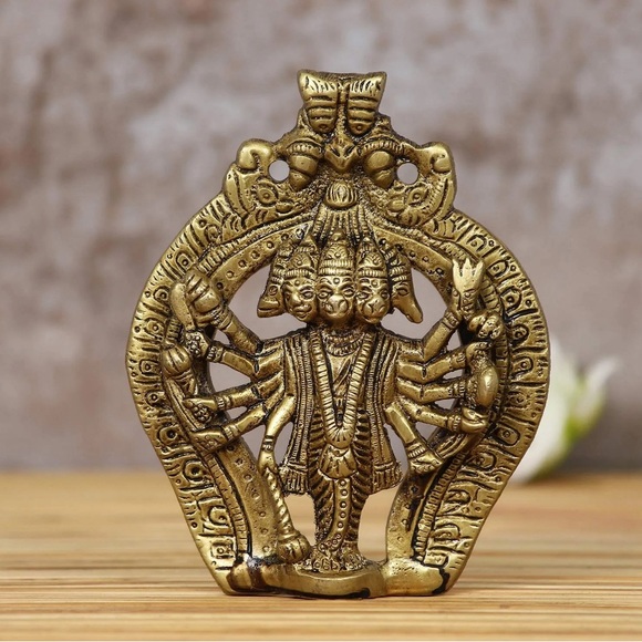Art | New Panchmukhi Hindu God Lord Hanuman Bajrangabali Anjaneya Brass ...